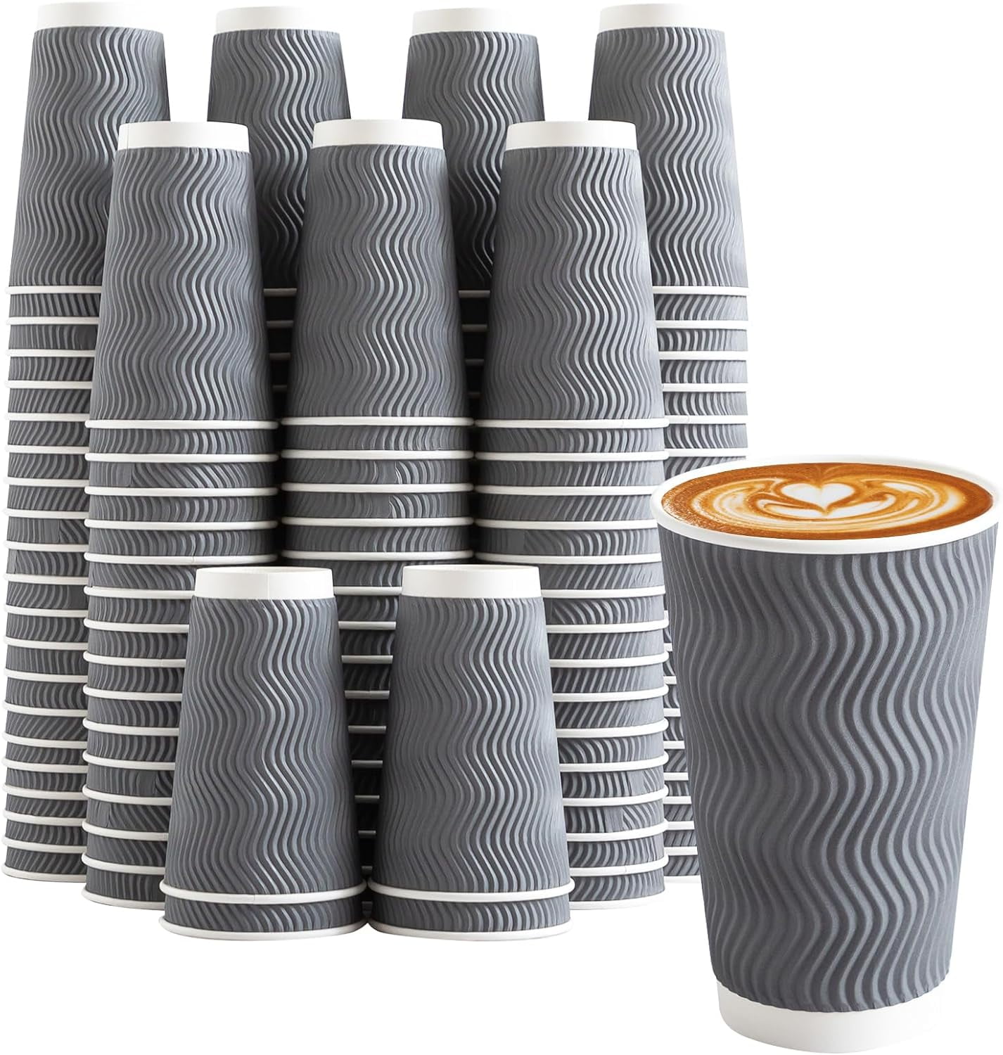 120 packs of 12 ounce coffee cups, disposable corrugated insulation ...