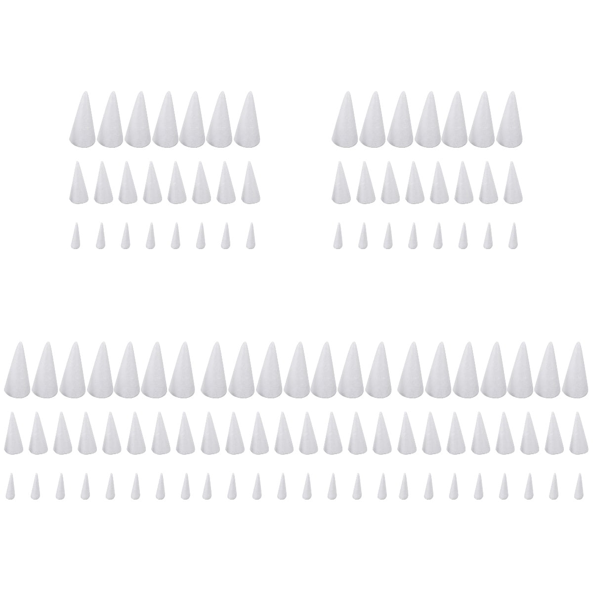 120 pcs Christmas DIY Cones Children Handmade Craft Cone Accessories ...