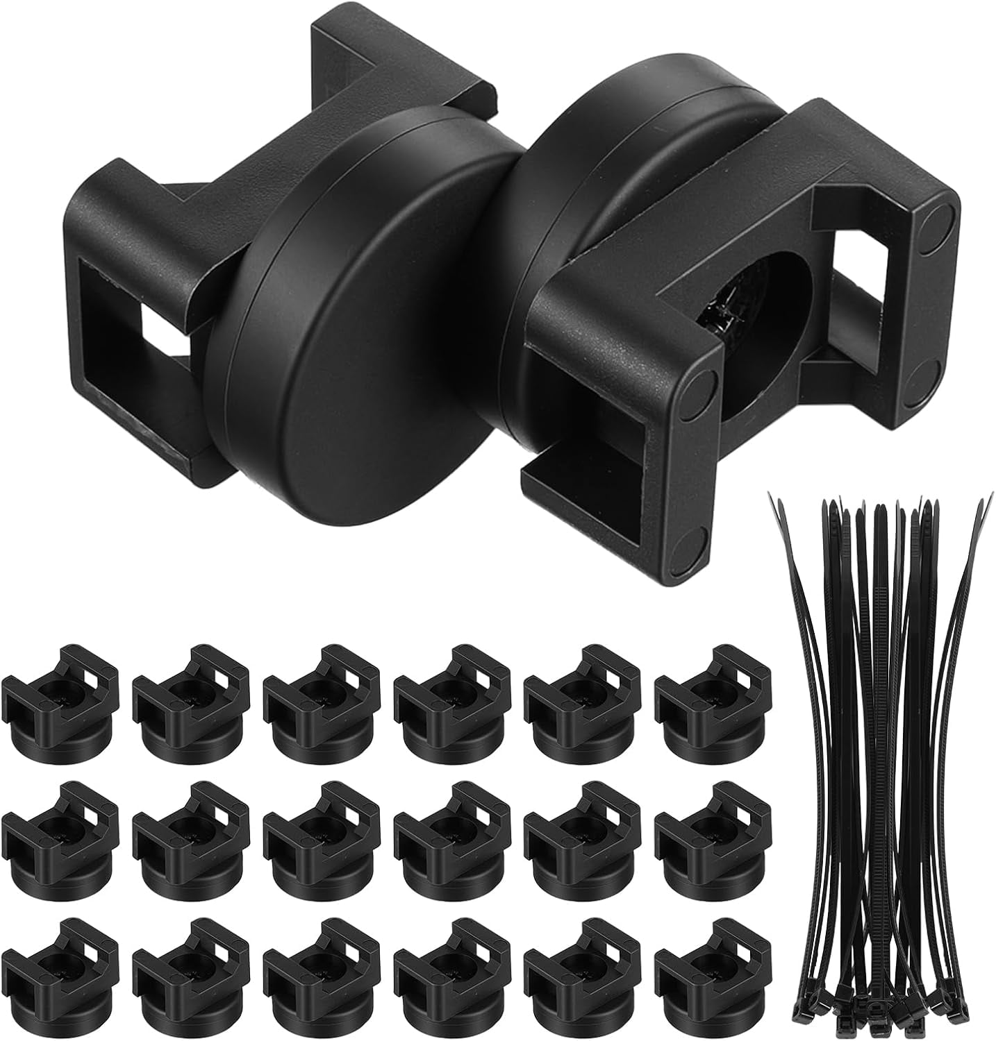 120 pieces magnetic tie holder-20 heavy-duty magnetic base and 100 ...