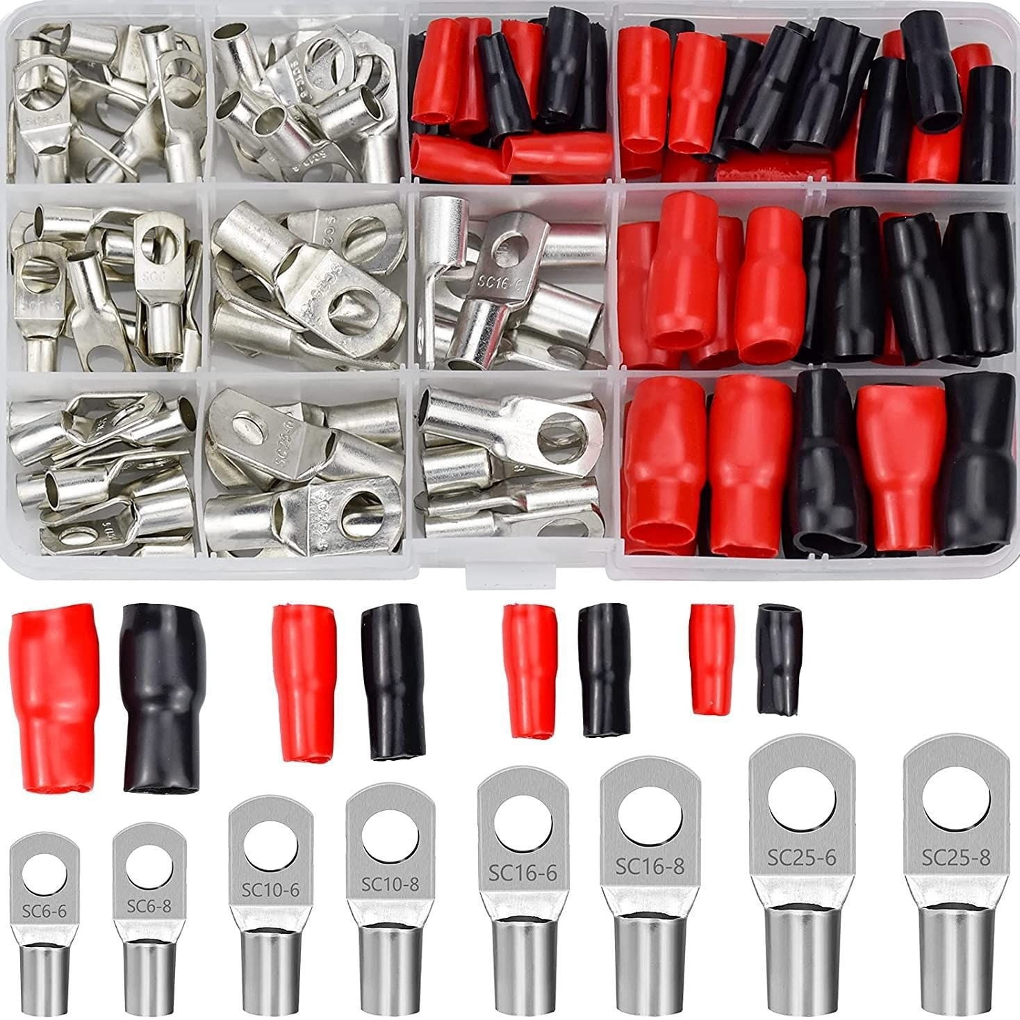 120 pieces of threaded copper tube terminals, SC wiring terminals, 60 ...