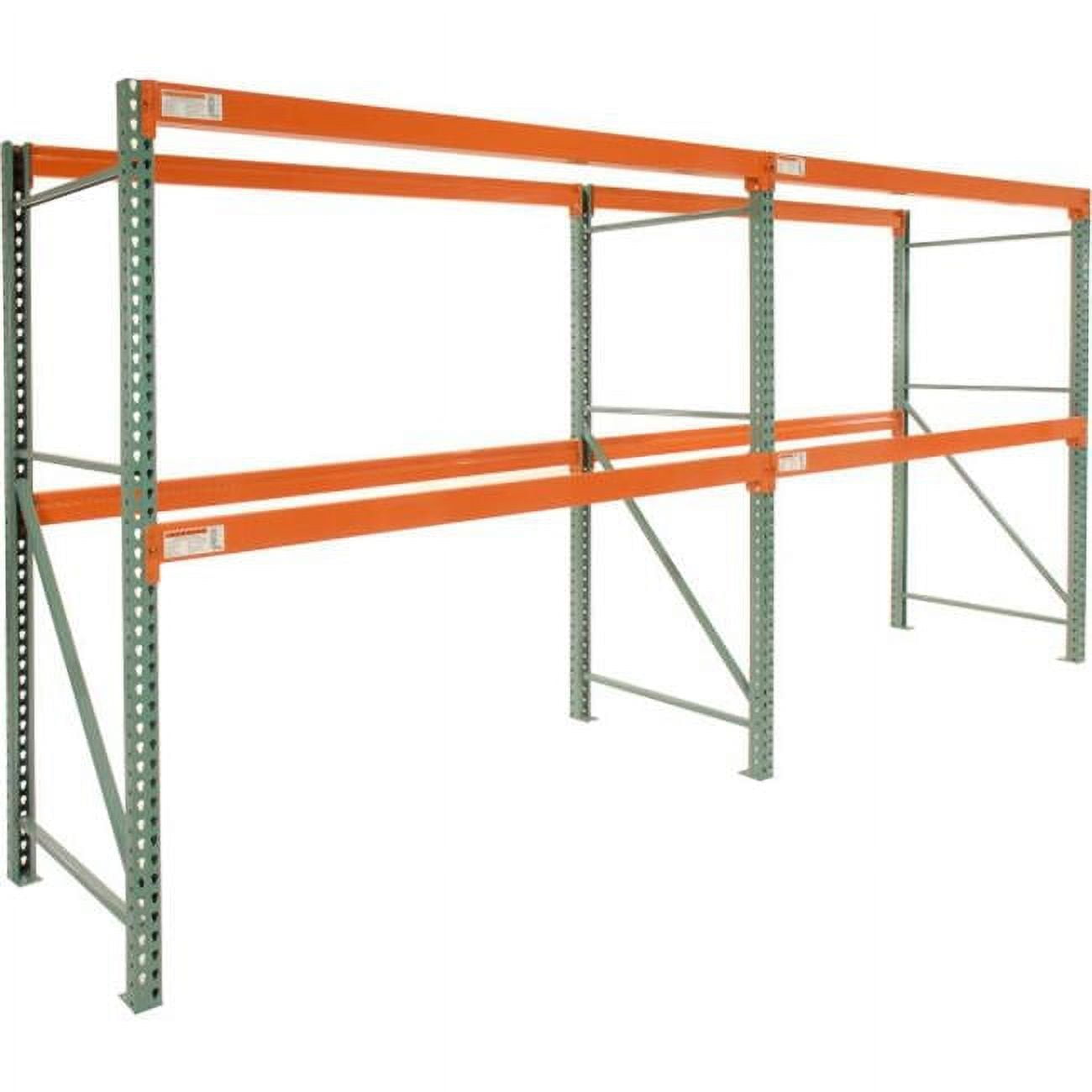 120 x 108 x 48 in. Tear Drop Add-On Pallet Rack, Green & Orange ...
