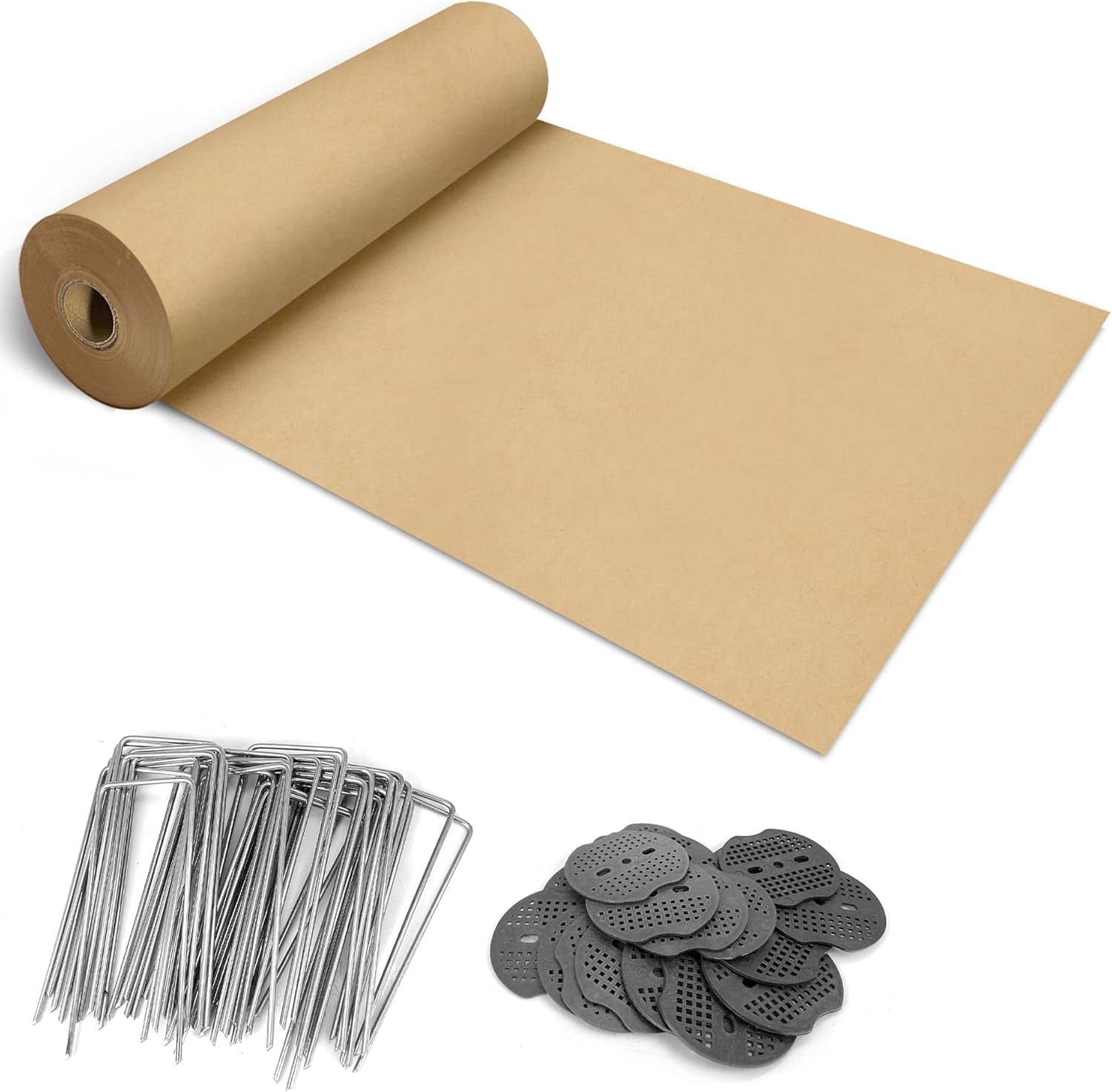 120 x 3 Ft Biodegradable Paper Weed Barrier, Garden Paper Weed Barrier ...