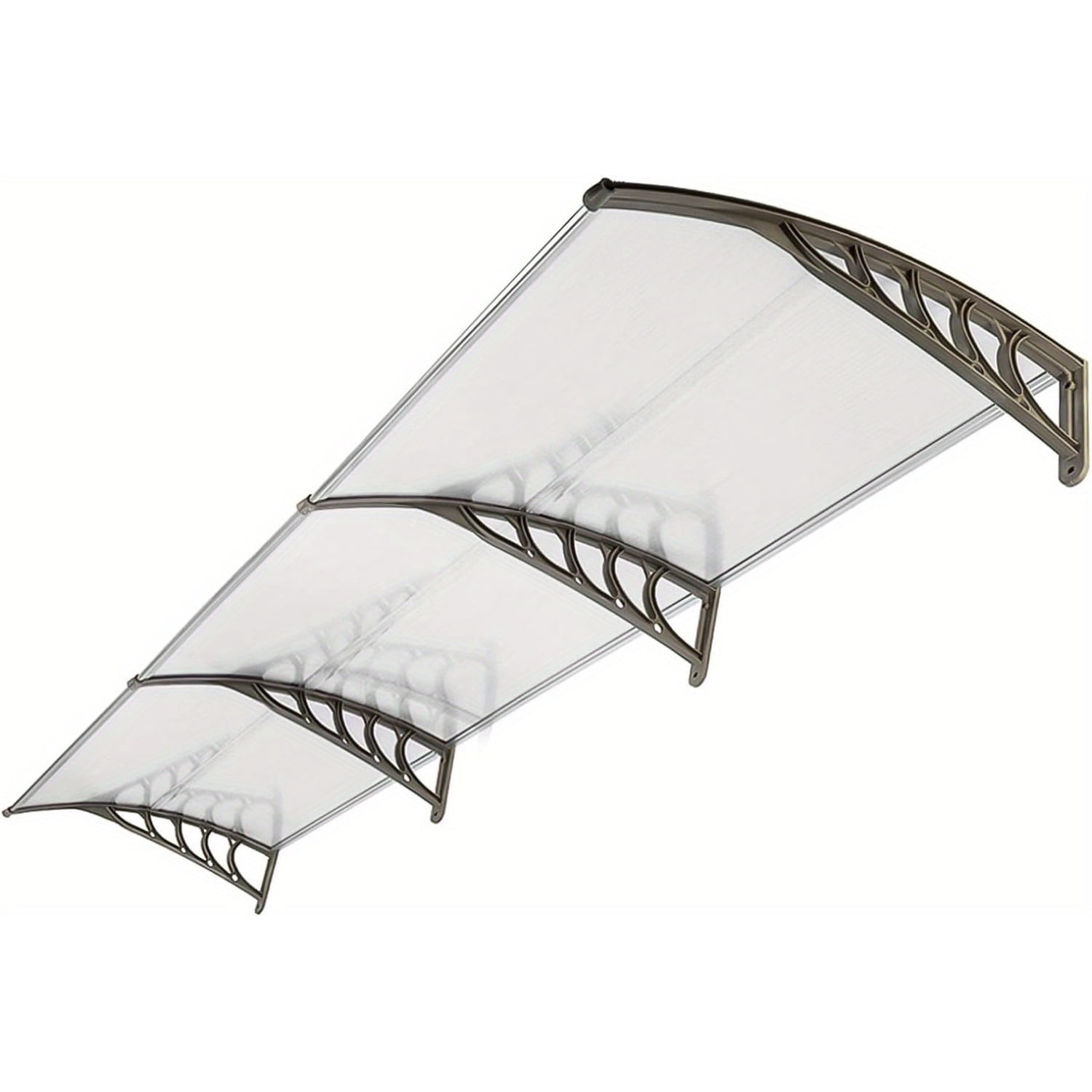 120"x40" Heavy-Duty Polycarbonate Door Awning UPF 50+ UV Snow Resistant ...
