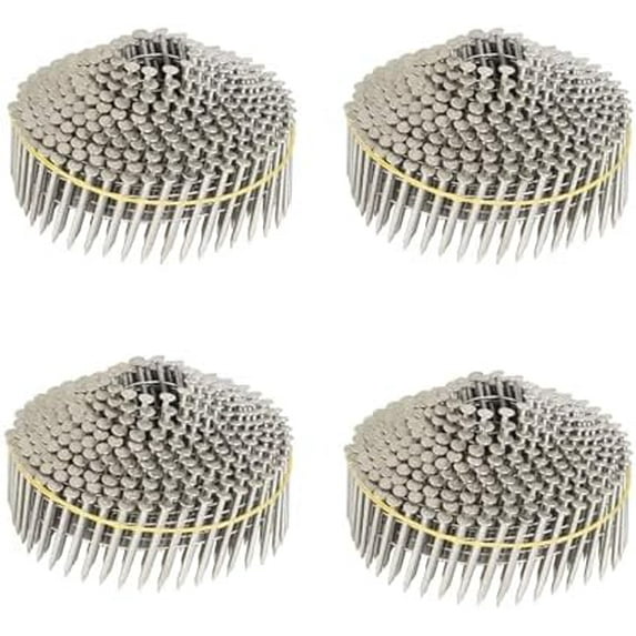 1200 1-1/2in 15 Degree Coils Siding Nails 0.09in Ring Handle 304 ...