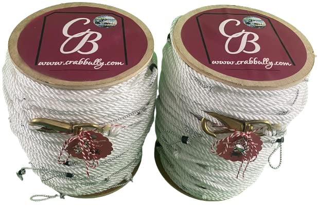 1200' 1/4" 3 Strand Medium-Soft Lay Twisted Nylon 3/16" Snood Trotlines ...