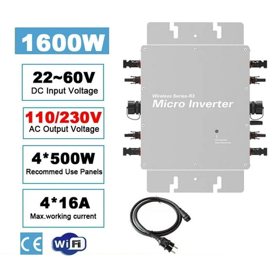 1200-1600w Smart miniature Inverter Solar Grid Inverter APP Monitoring ...
