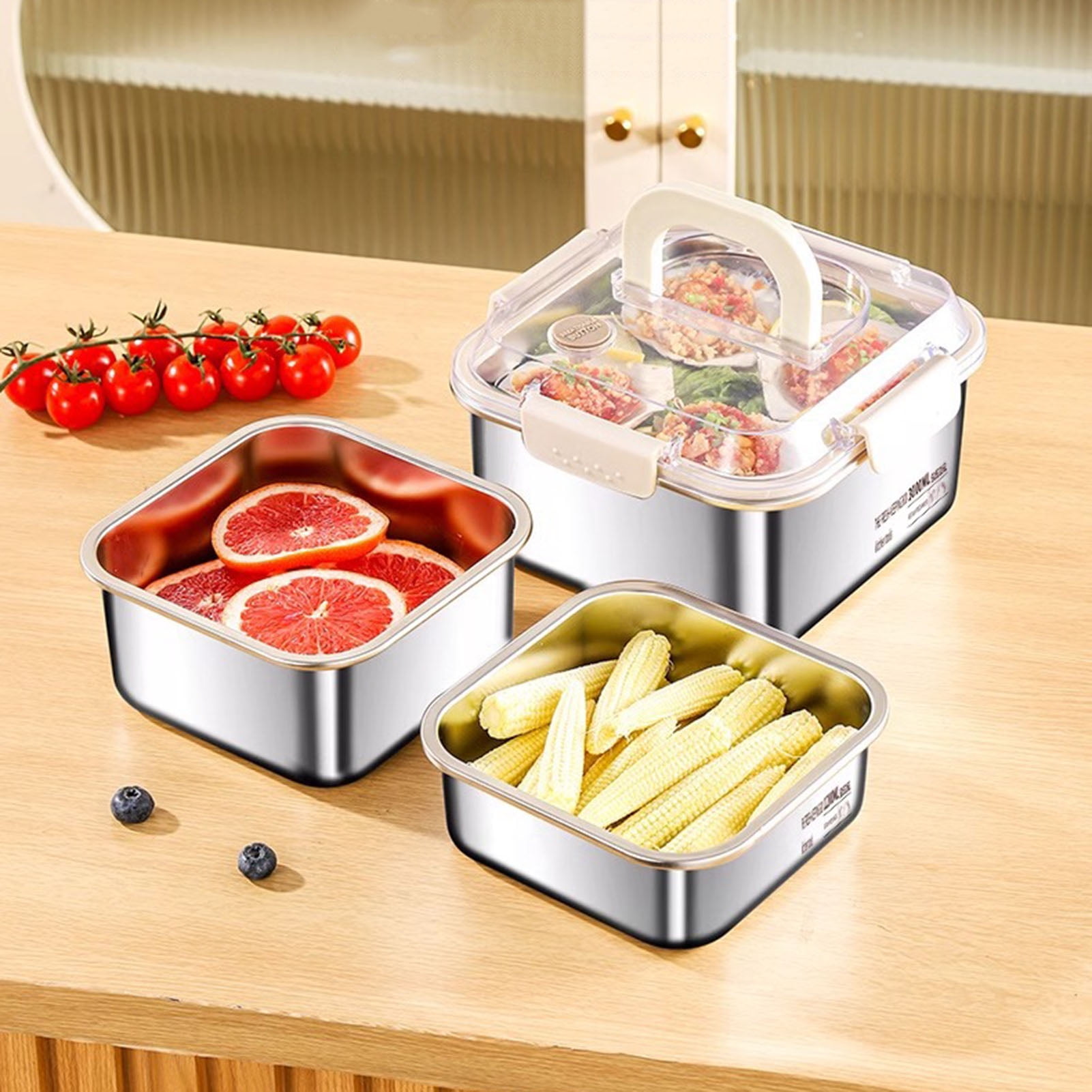 1200/2300/3000ML Stainless Steel Lunch Box Containers Portable ...