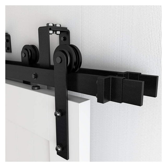 1200-4870mm Bypas Double Track Barn Door Hardware Kit, Top Mounted I ...