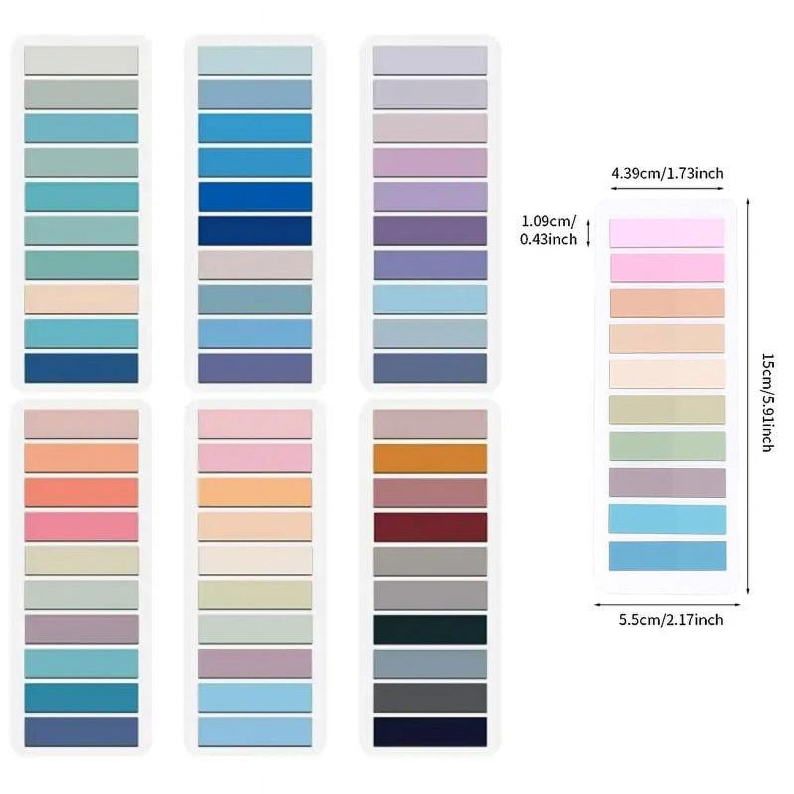 1200 Annotation Book Markers Page Transparent Color Adhesive Bookmark ...