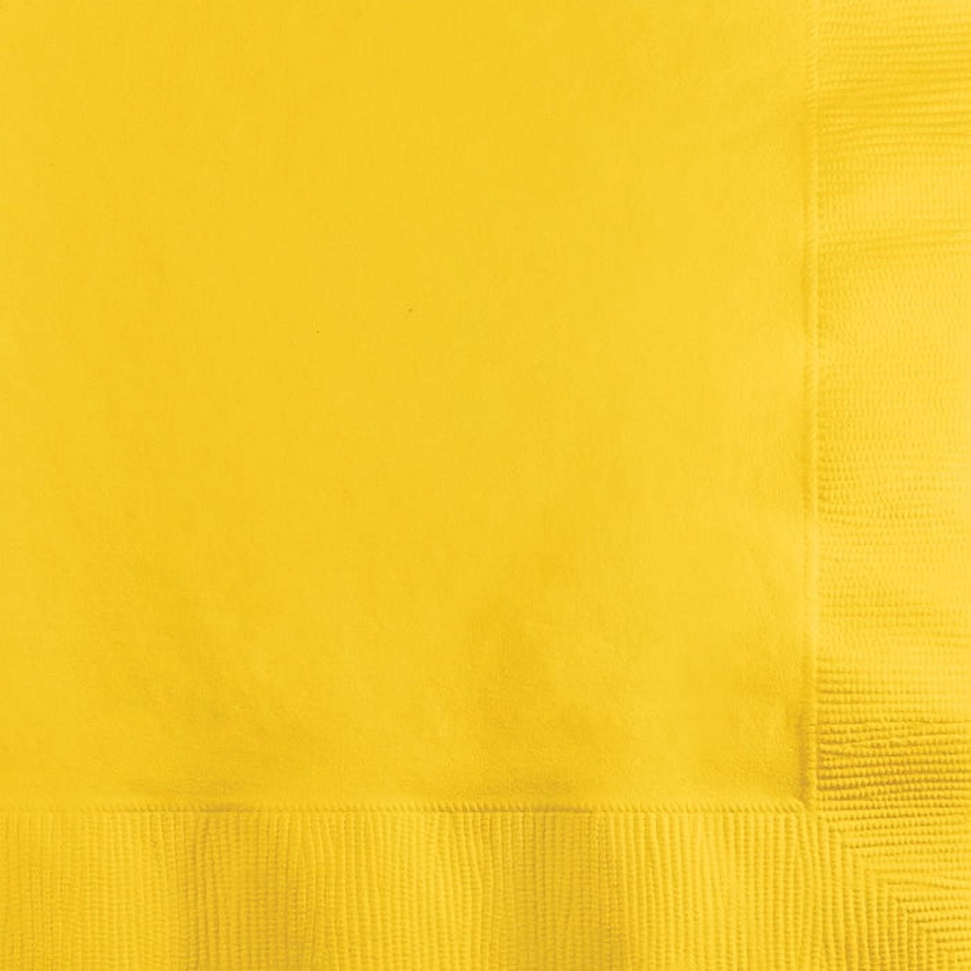 1200/Case Bulk School Bus Yellow 2 Ply Beverage Napkins - Walmart.com