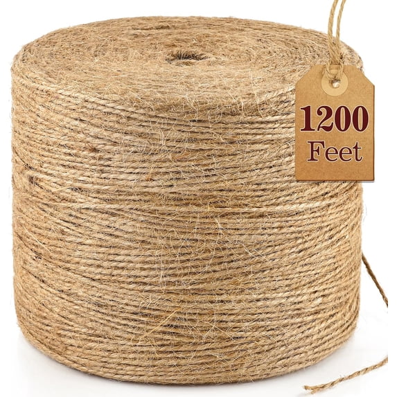 1200 Feet Natural Jute Twine Strong Garden Twine Rope for Arts Crafts ...