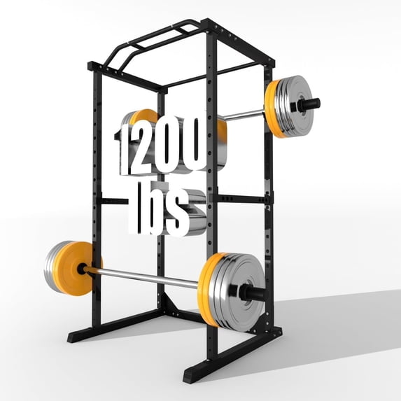 1200 LBS Heavy Duty Squat Rack System, All in One Power Cage, 14.0 Sq ...