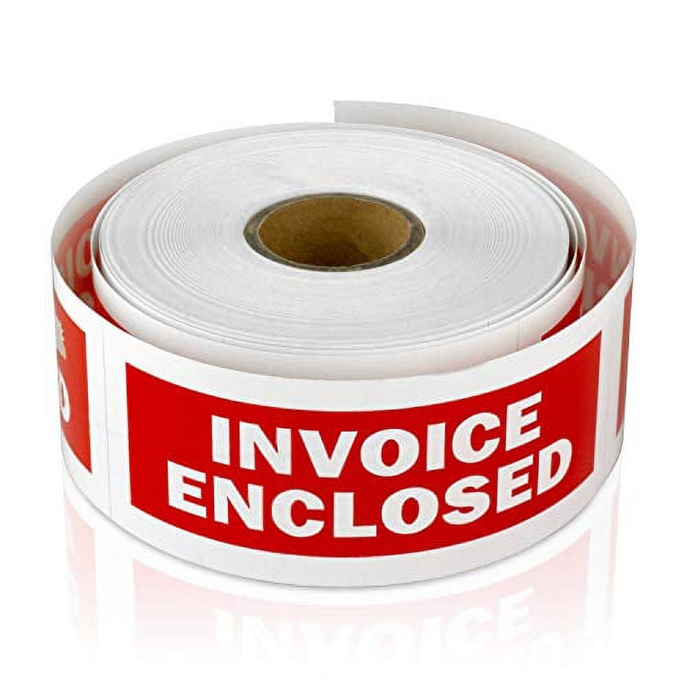 1200 Labels - 1.25 x 4 inch, Invoice Enclosed Labels - Self Adhesive ...