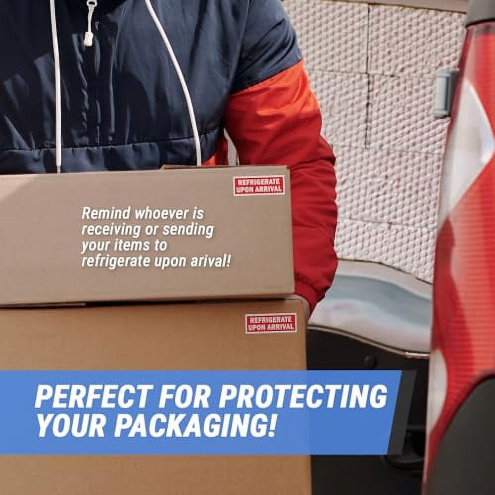 1200 Labels - 1.5 x 4 inch - Refrigerate Upon Arrival Stickers ...