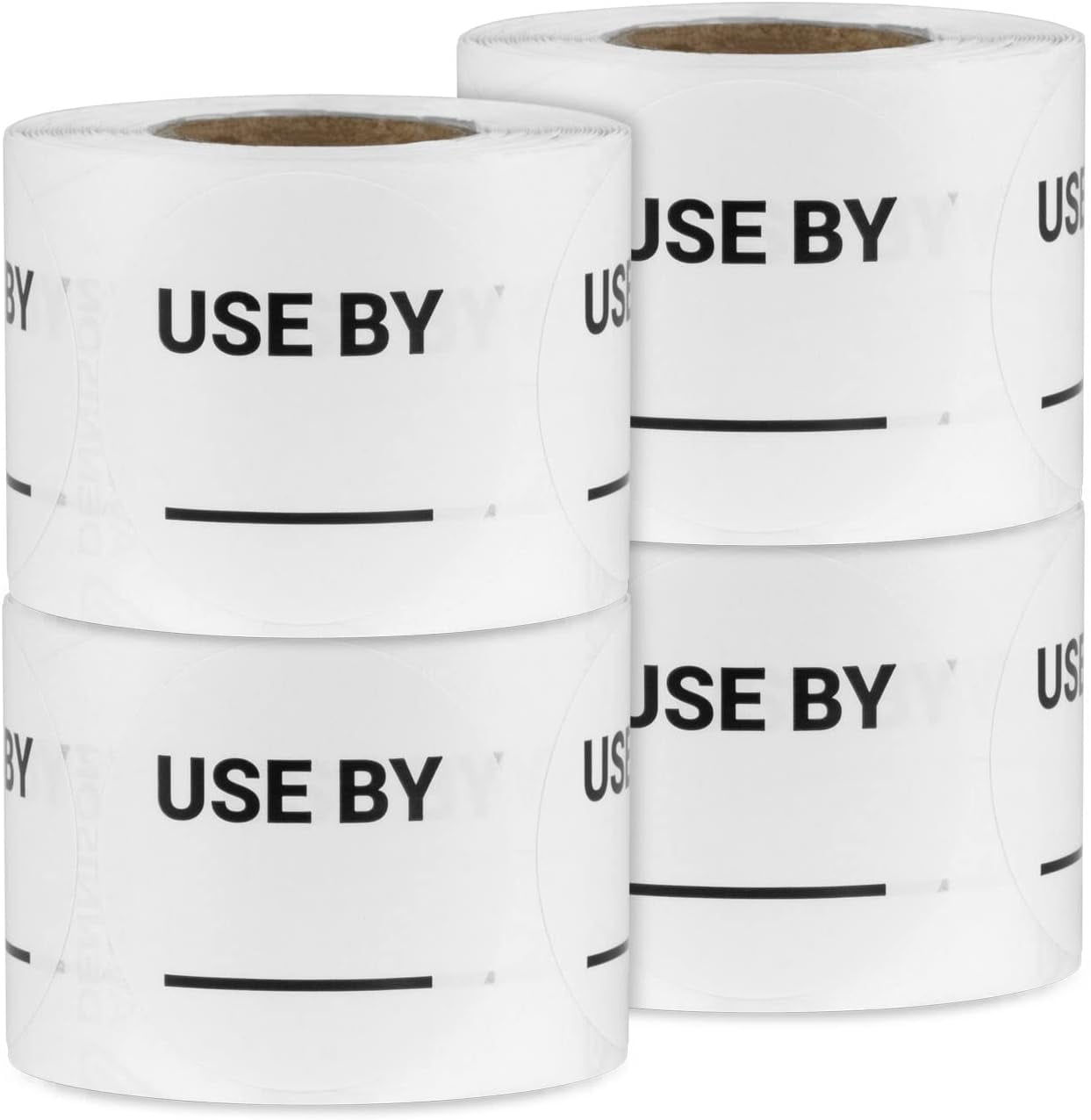1200 Labels, 4 Rolls - Expiration Date Stickers (1.5 inch, Round ...