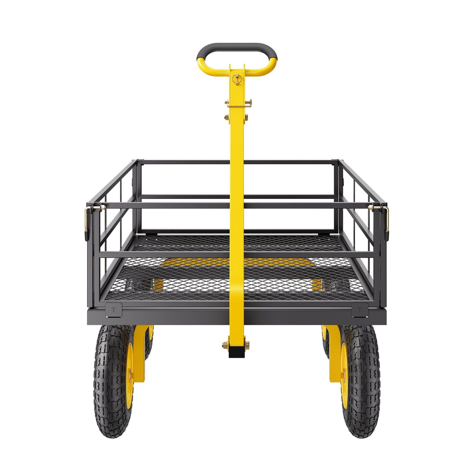 1200 Lbs Steel Garden Cart, Heavy Duty Pullable Garden Wagon Yard Cart ...