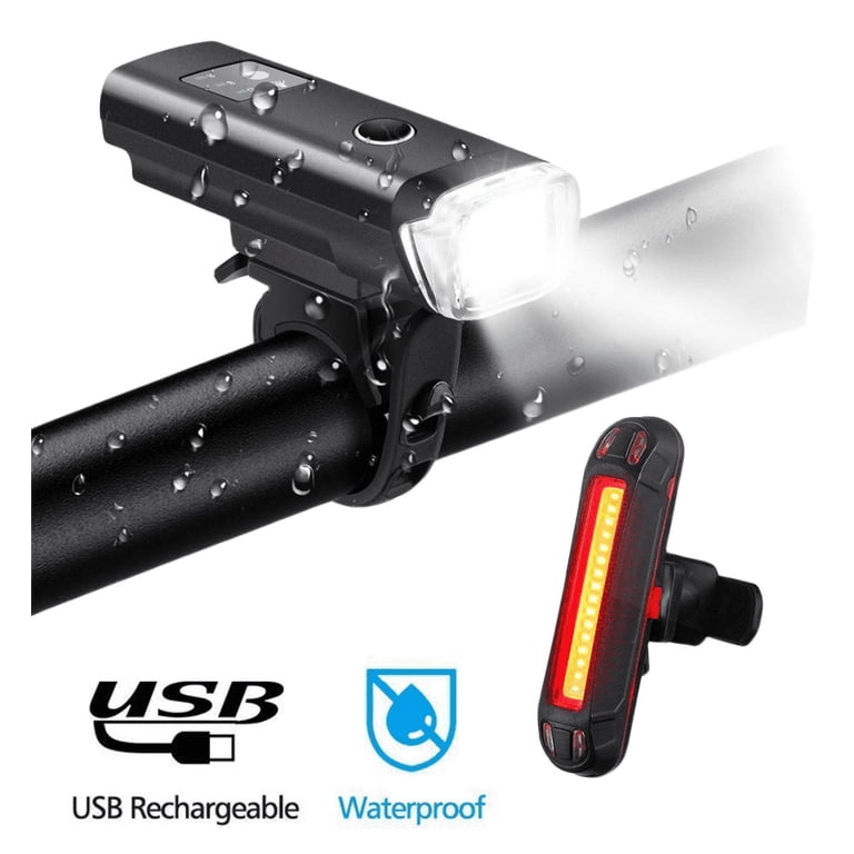 USB-C Rechargeable 1200 Lumen Bike Light Set USB-C Rechargeable Bike ...