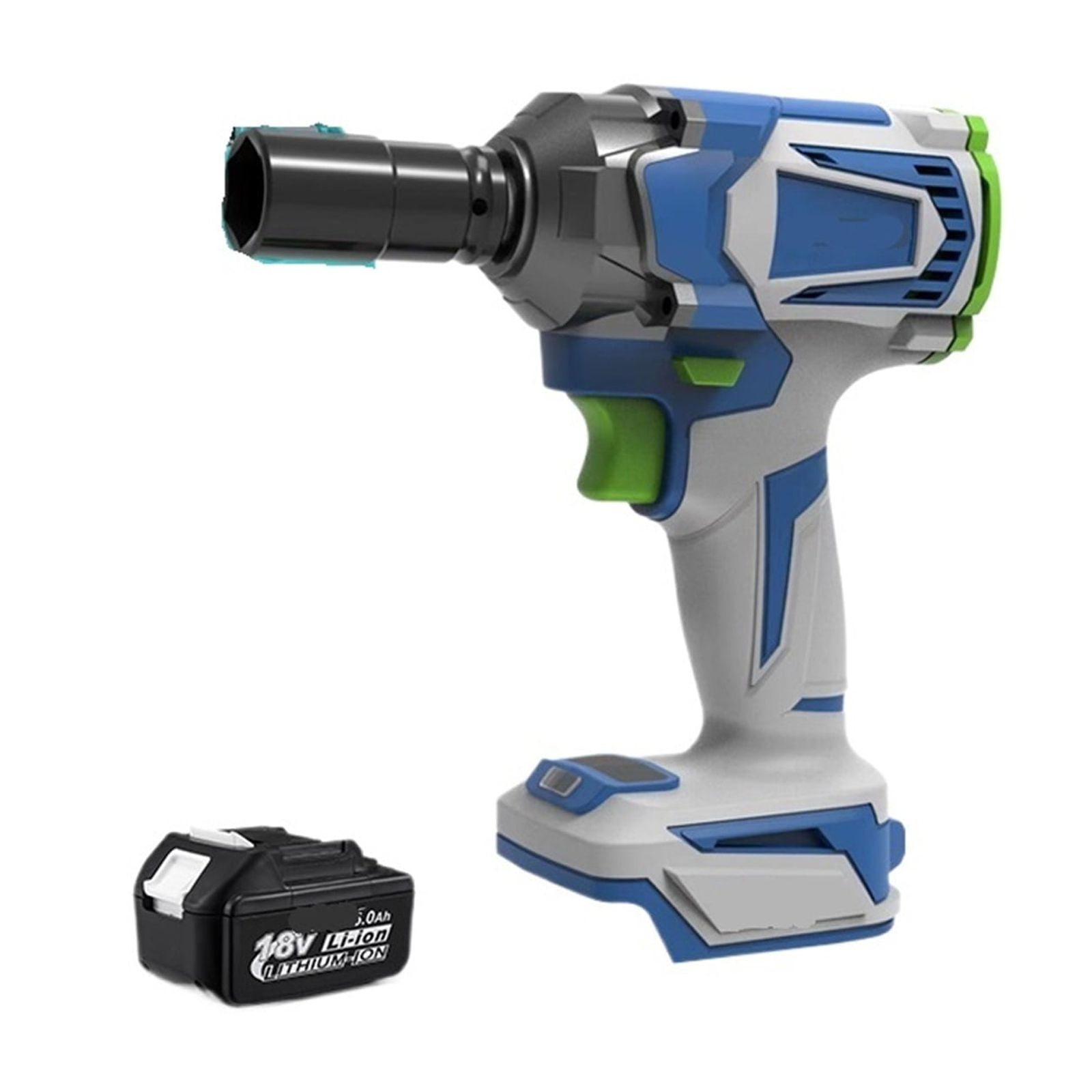 1200 N. M 1/2-inch Brushless Torque Electric Impact Wrench Tool, 18V ...