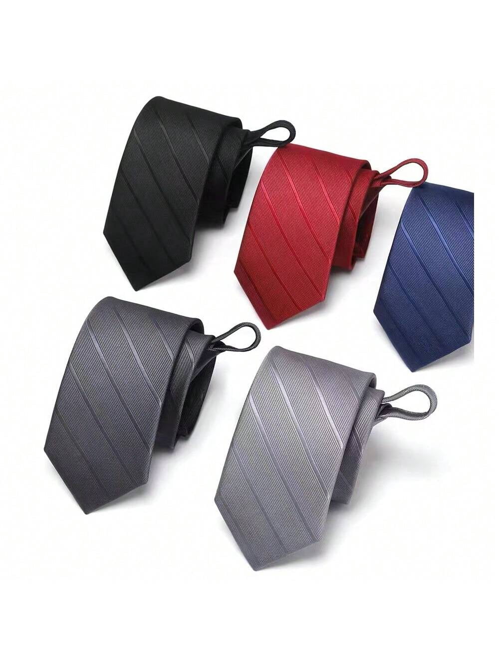 1200 Needle High Grade Men's Black Convenient Zipper Ties Pattern ...