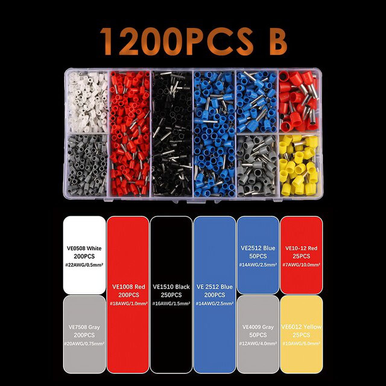 1200 PCS/Boxed Tubular Crimp Terminal Various-styles VE Tube Cable ...