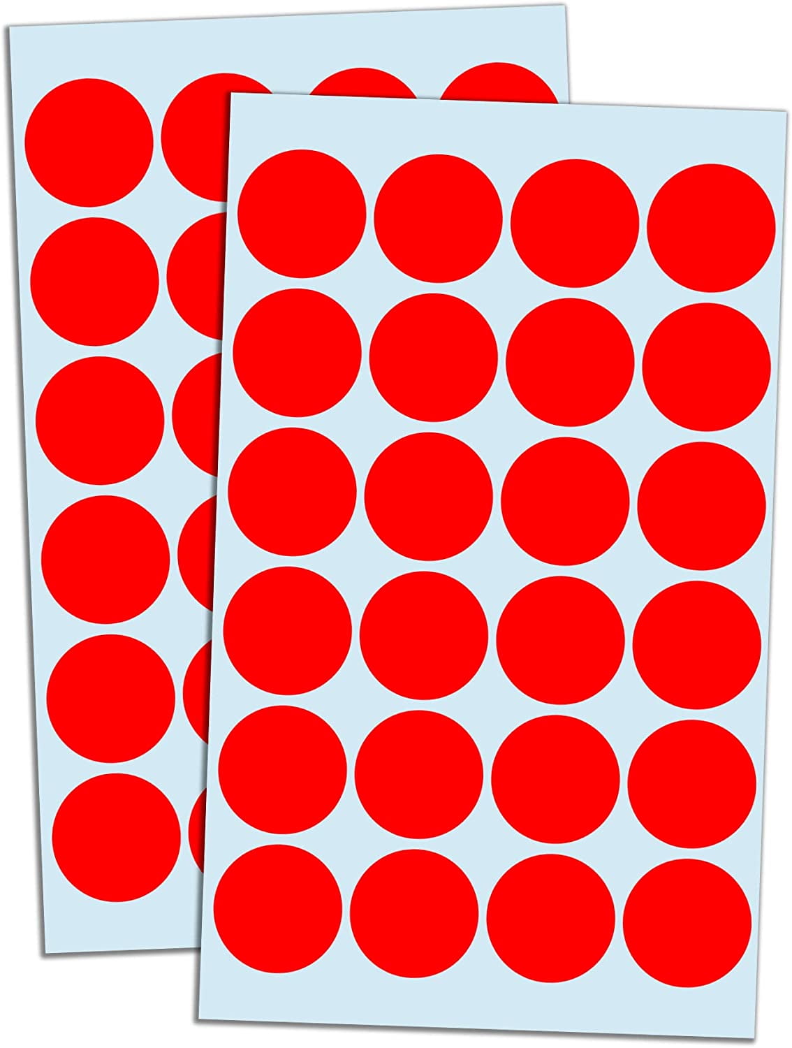 1200 Pack, 1" Round Dot Stickers Circle Labels - Red - Walmart.com