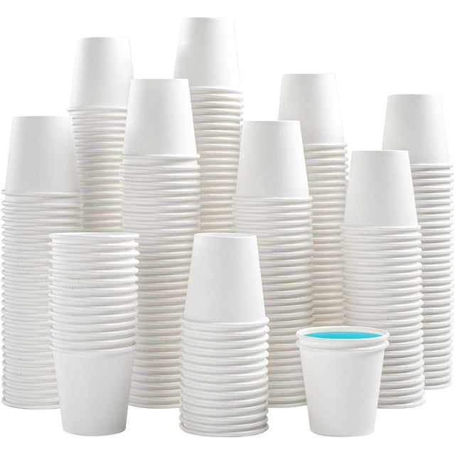 1200 Pack 3 oz Paper Cups for Bathroom, Disposable Small Mouthwash Cup ...