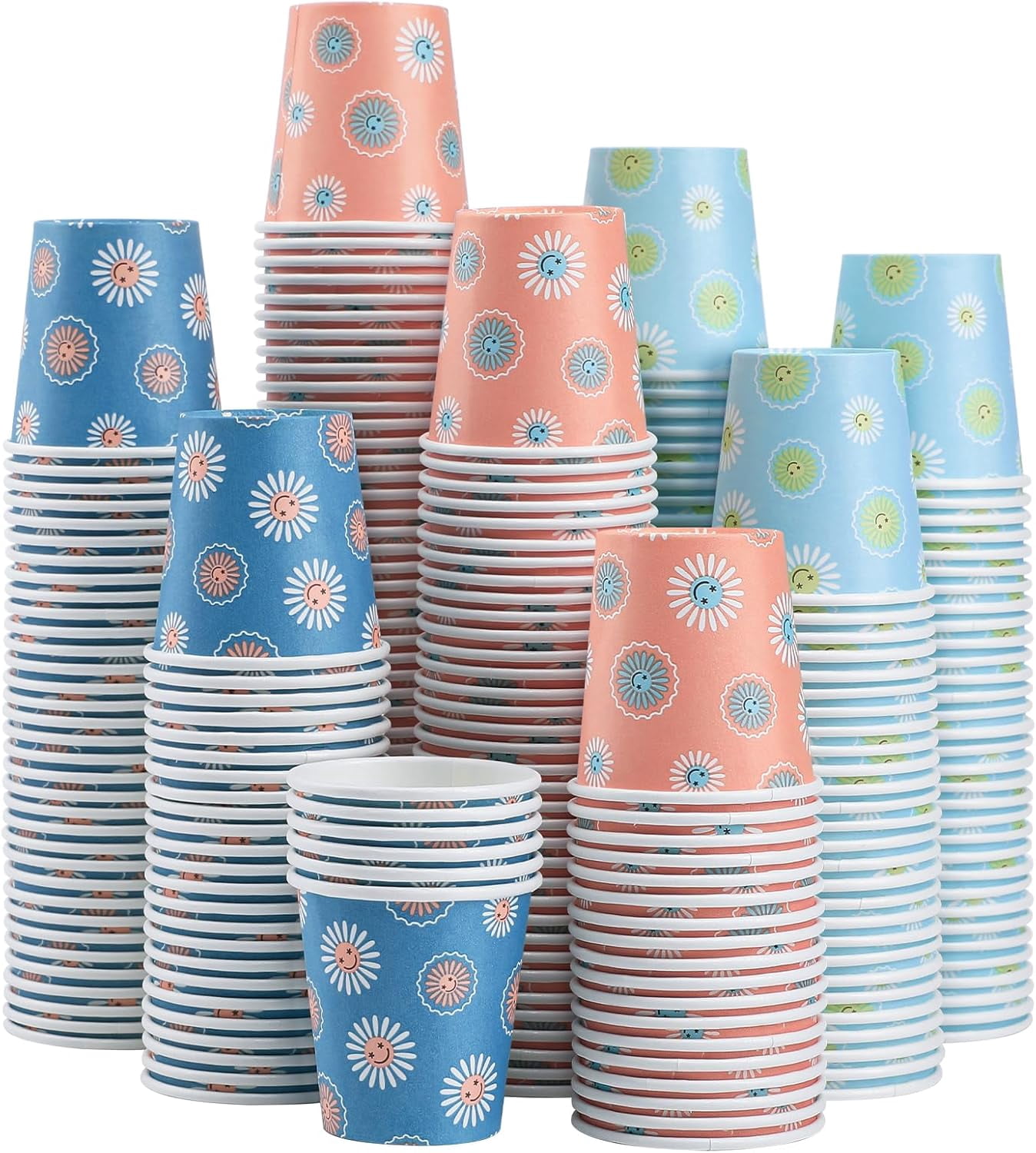 1200 Pack 3 oz Paper Cups, Disposable Bathroom Cups, Mini Mouthwash ...