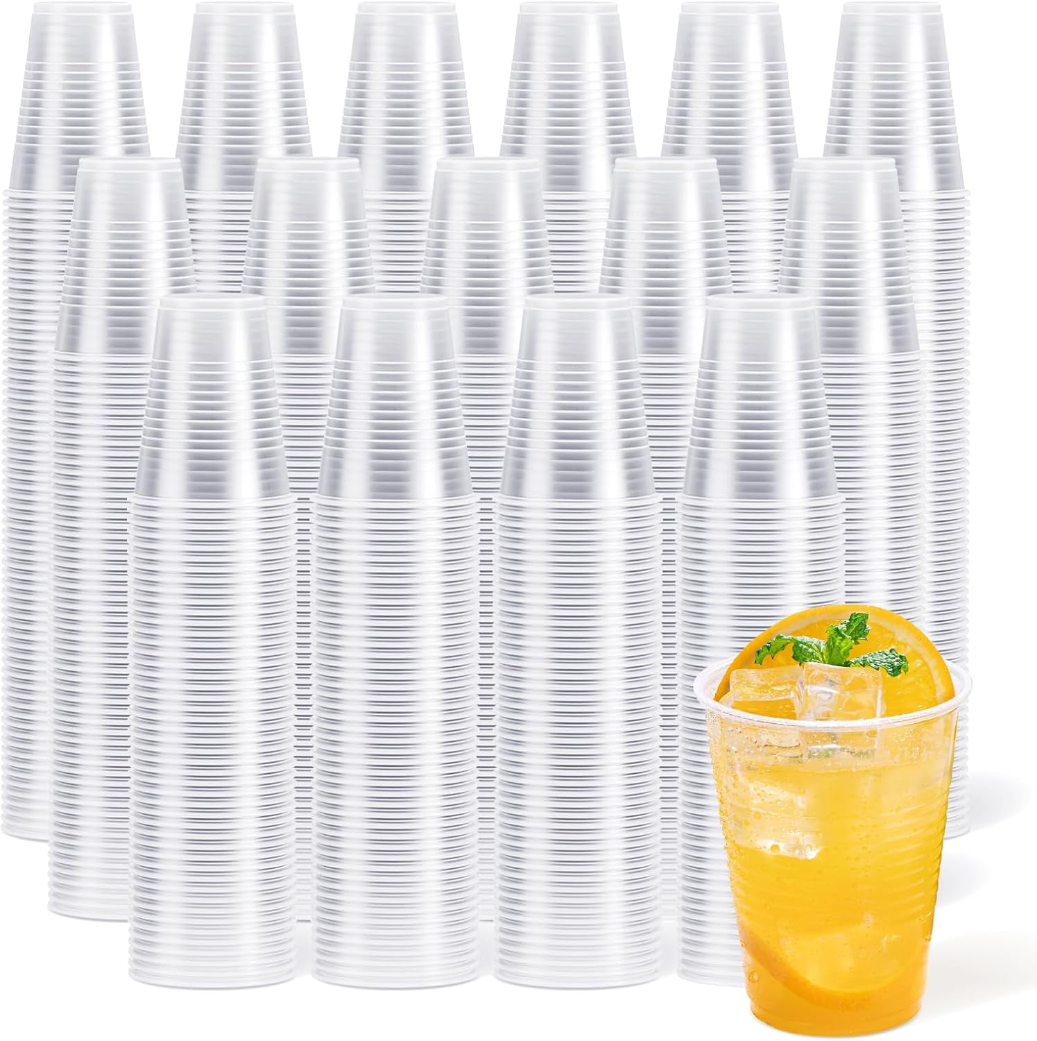 1200 Pack 7 oz Clear Plastic Cups,7 Ounce Small Disposable Cups, Cold ...