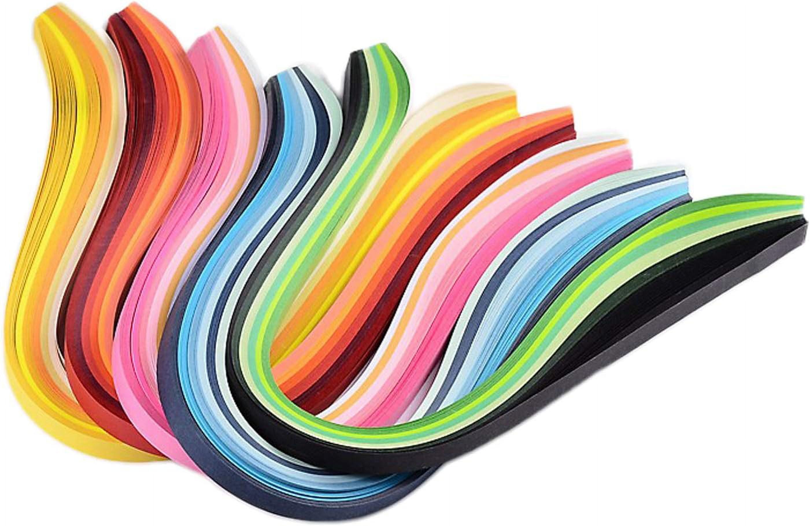 1200 Pcs 10mm Quilling Paper Strips Quilling Art Strips 6 Colors Paper ...