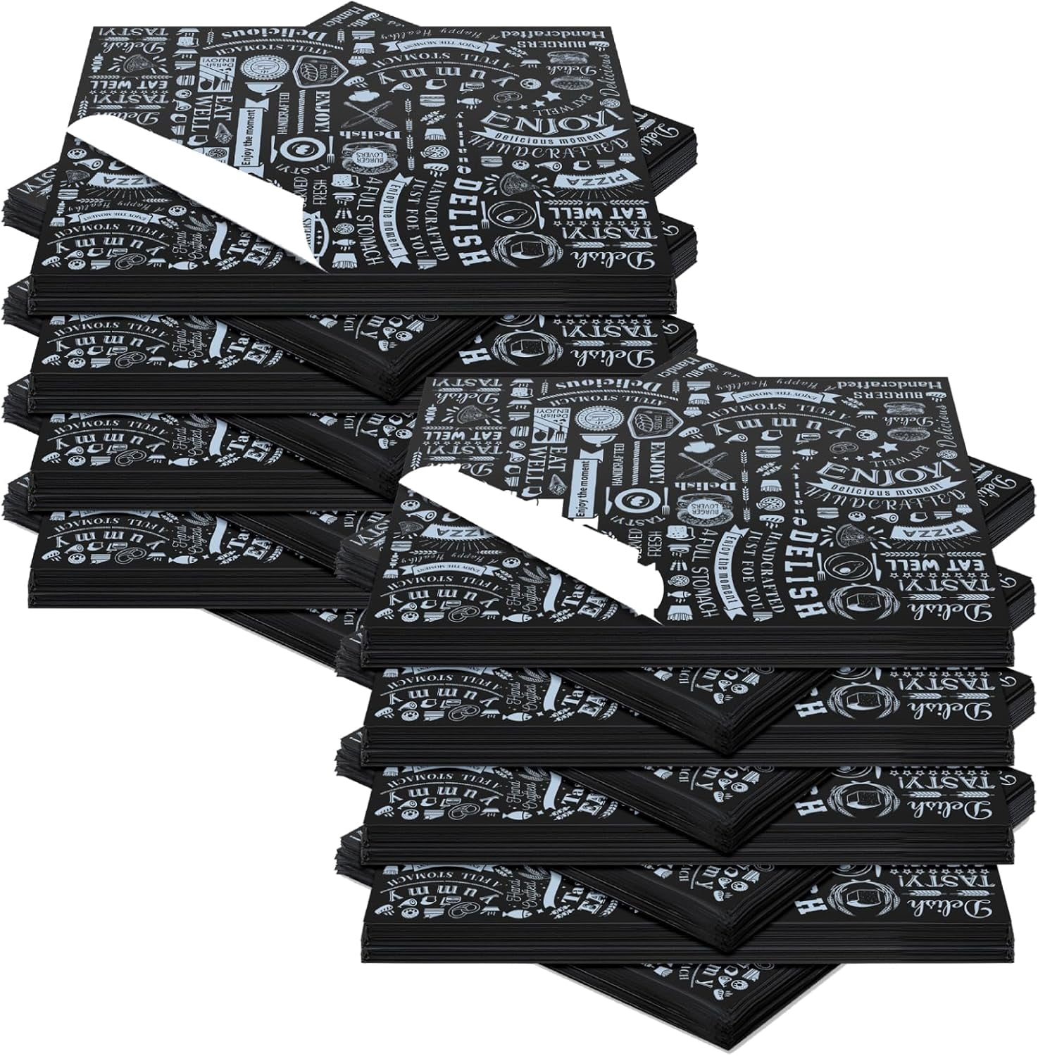 1200 Pcs 8 x 10 inch Deli Wax Paper Sheets Grease Resistant Tray Basket ...