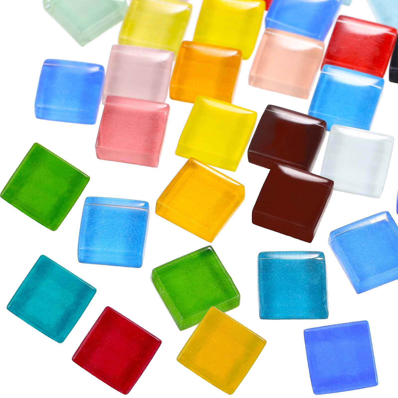 1200 Pcs Crystal Glass Marseille Mixed Color Mosaic Tiles Supplies for ...