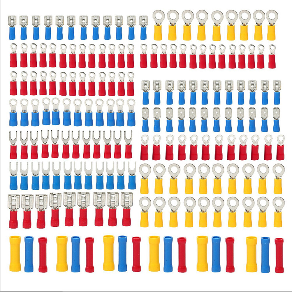 1200 Pcs Insulated Electrical Wiring Wire Terminal Crimp Connector Kit ...