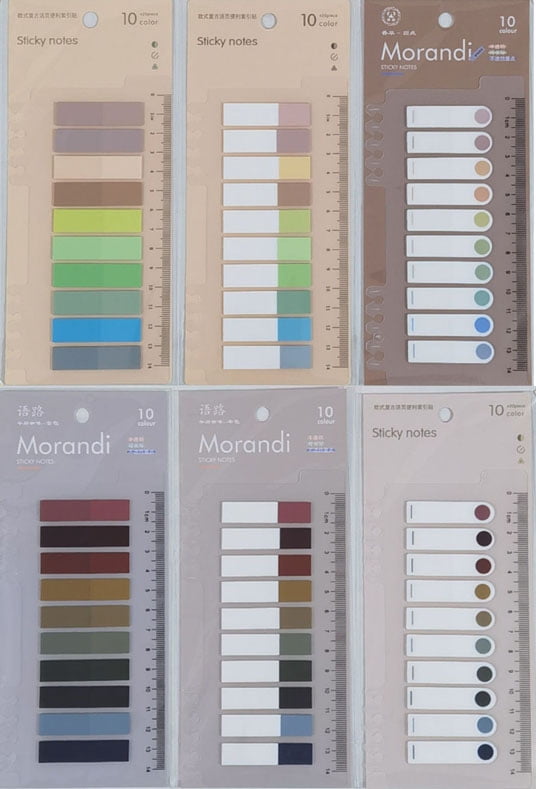 1200 Pcs Morandi Sticky Tabs, Book Tabs for Annotating Books, 60 Colors ...