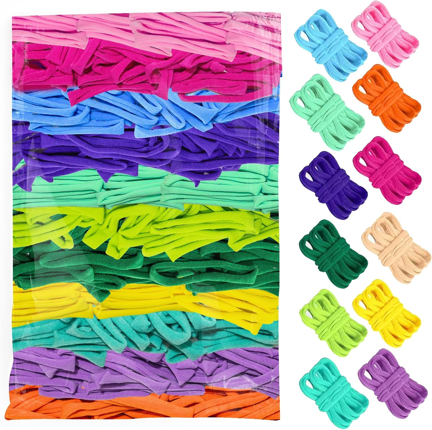 1200 Pcs Stretchy Elastic Loops - Walmart.com