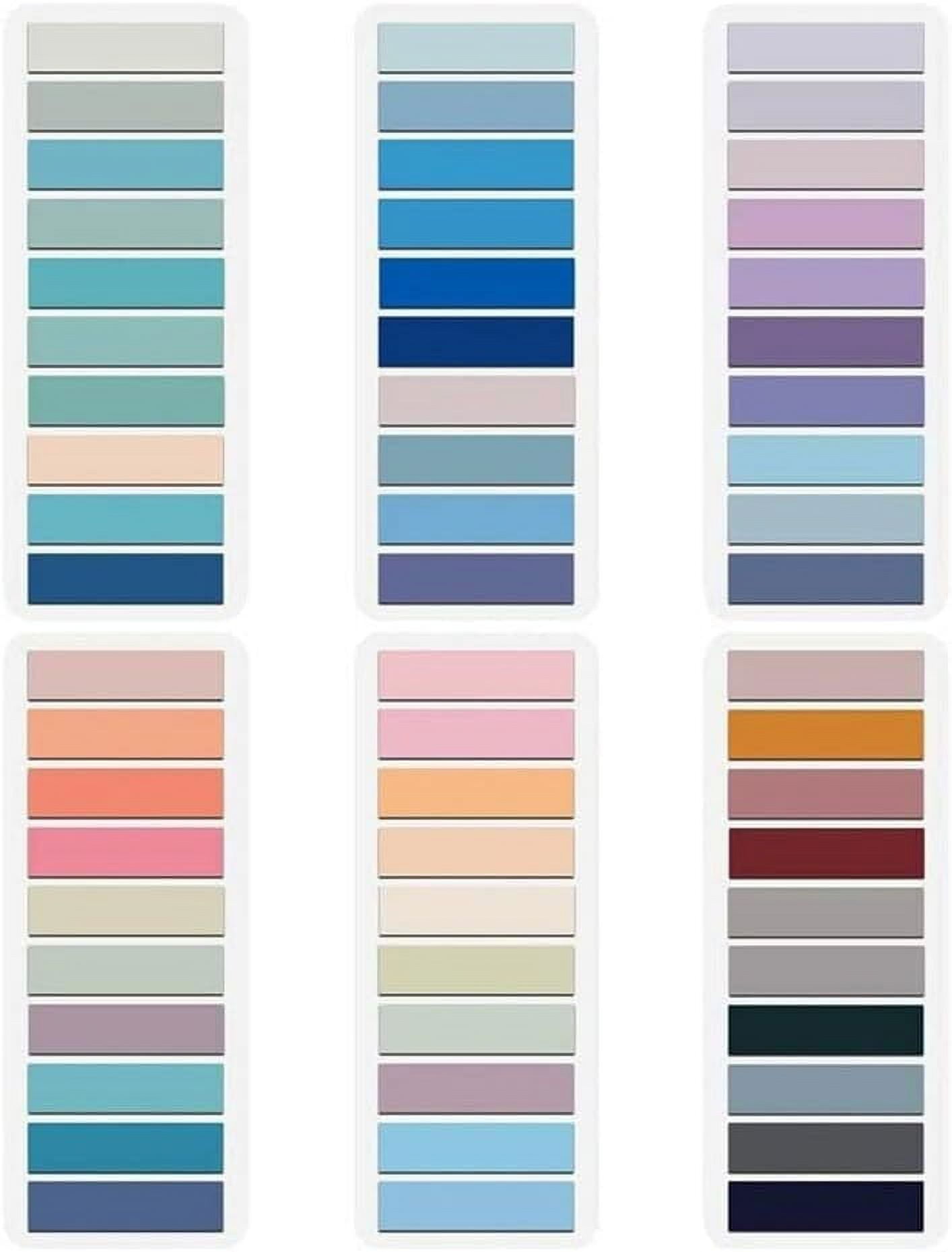 GoXteam Waterproof Rectangular Sticky Notes, 1.73" x 0.43", 60 Colors ...