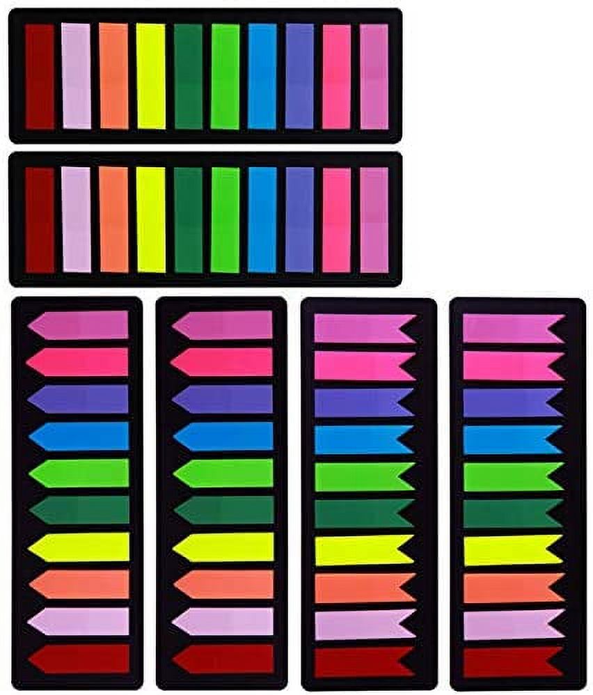 1200 Pieces Page Markers Sticky Index Tabs, Arrow Flag Tabs Colored ...