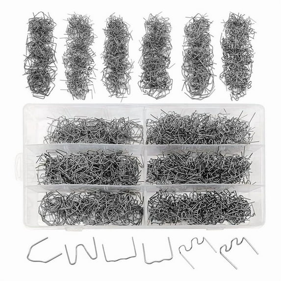 1200 Plastic Welder Staples 6 Types Hot and Wave Staples for Car Bumper ...