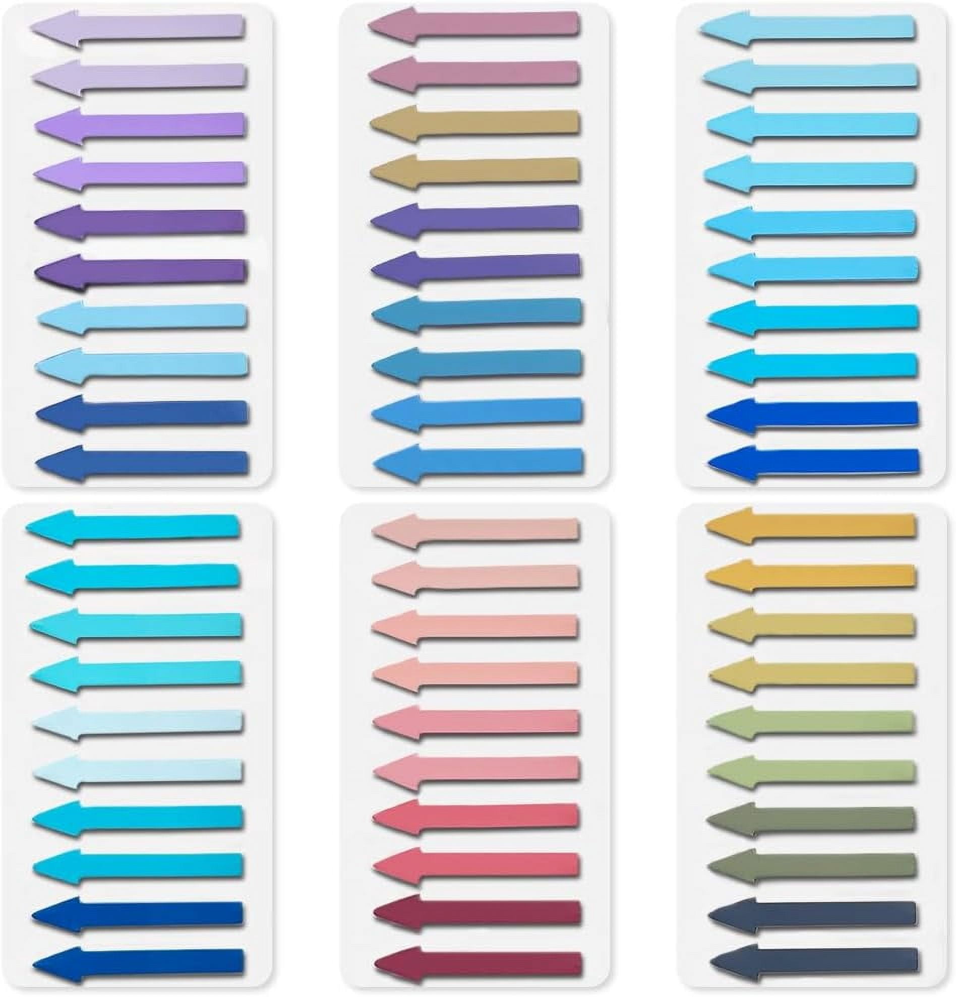 1200 Sheets Fluorescent Index Tabs Transparent Sticky Tabs Book Tabs ...