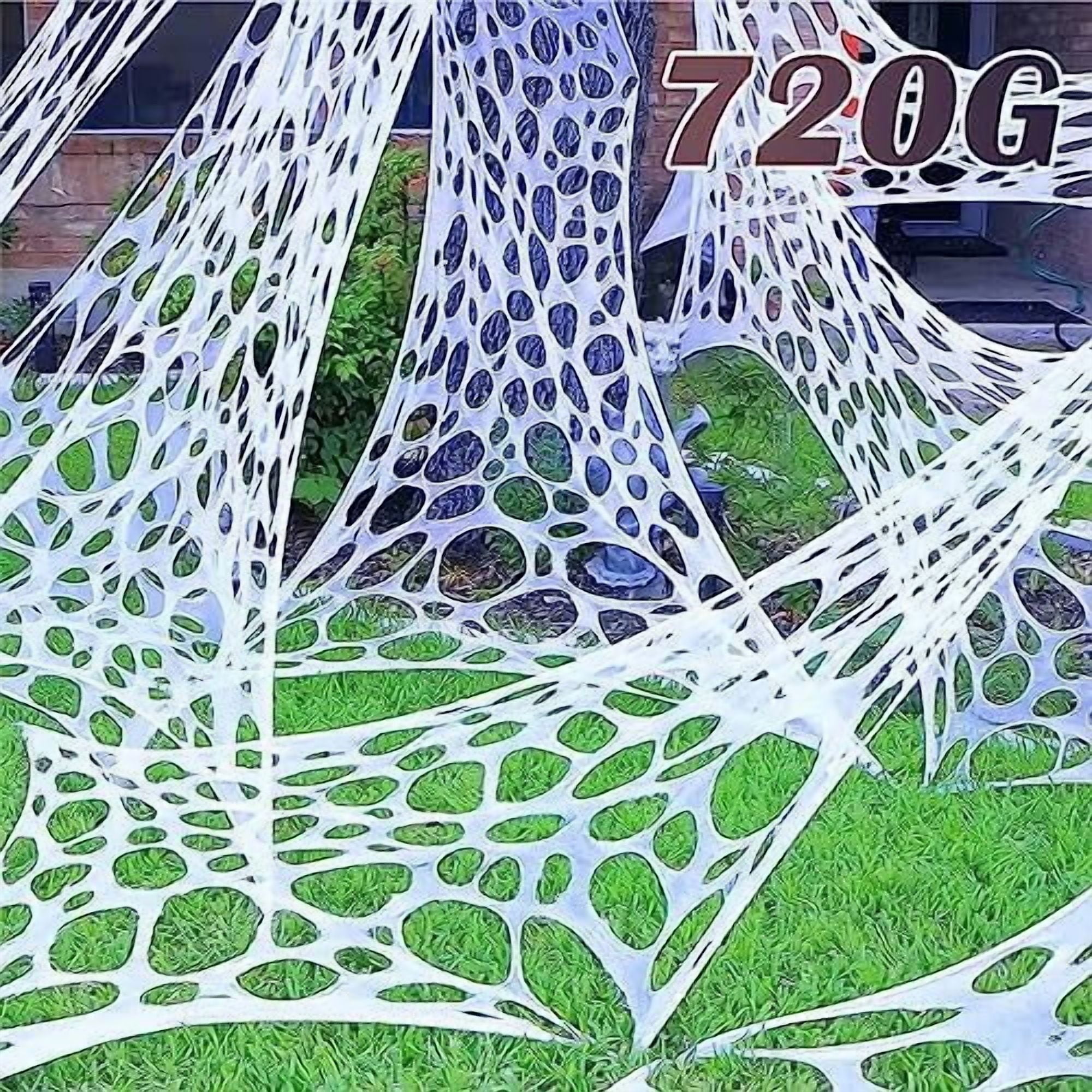 1200 Sqft Giant Durable Spider Webs Halloween Decorations Outdoor ...