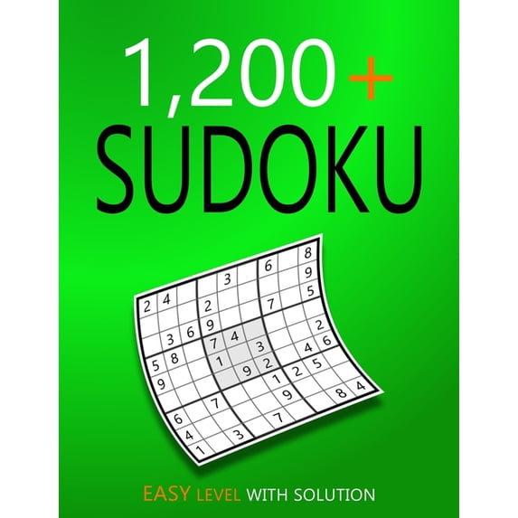 1200+ Sudoku Easy Level: Puzzles With Solutions for Adults, (Paperback ...