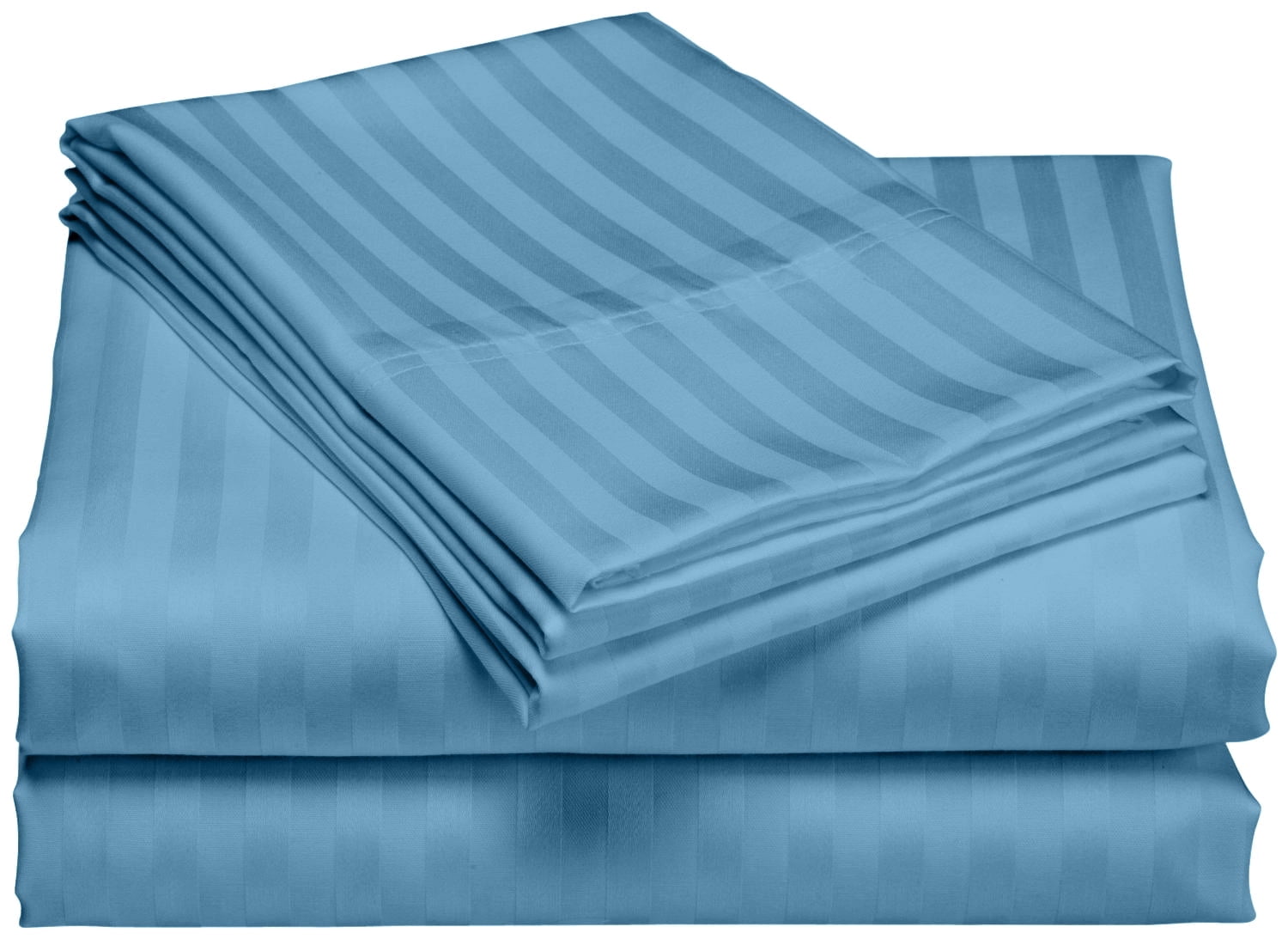 1200 Thread Count 100% Cotton Stripe Sheet Set deep pocket (Twin Extra ...