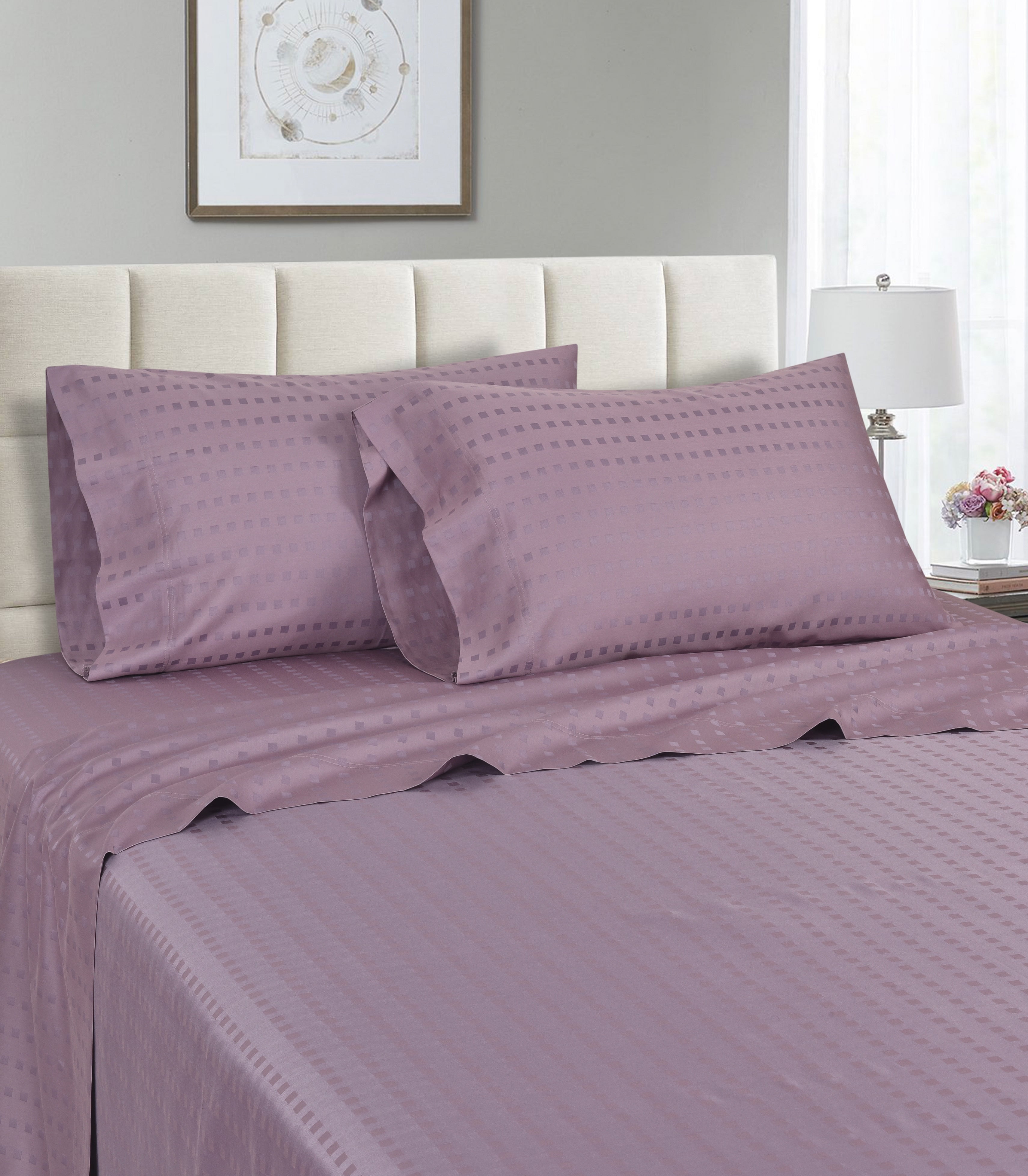 1200 Thread Count 100% Egyptian Cotton Deep Pocket Striped Sheet Set ...