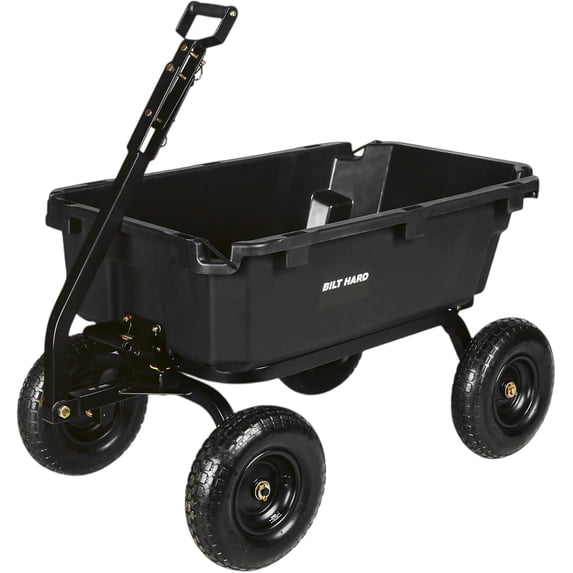 1200 lbs Poly Garden Dump Cart, 7 Cu Ft Capacity Heavy Duty Garden ...