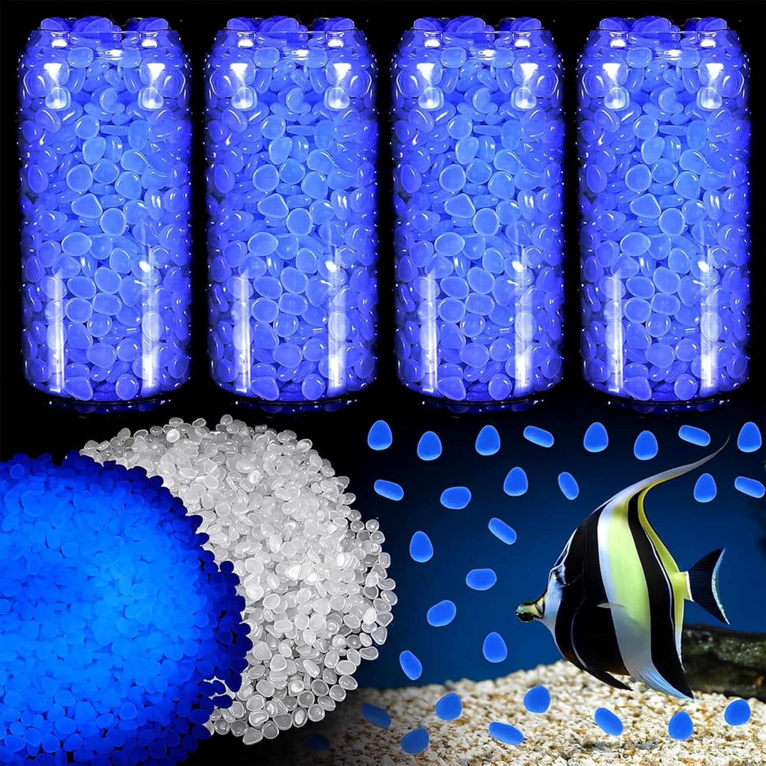 12000 PCS Glow in The Dark Rocks – Plastic Resin Glow Rocks for ...