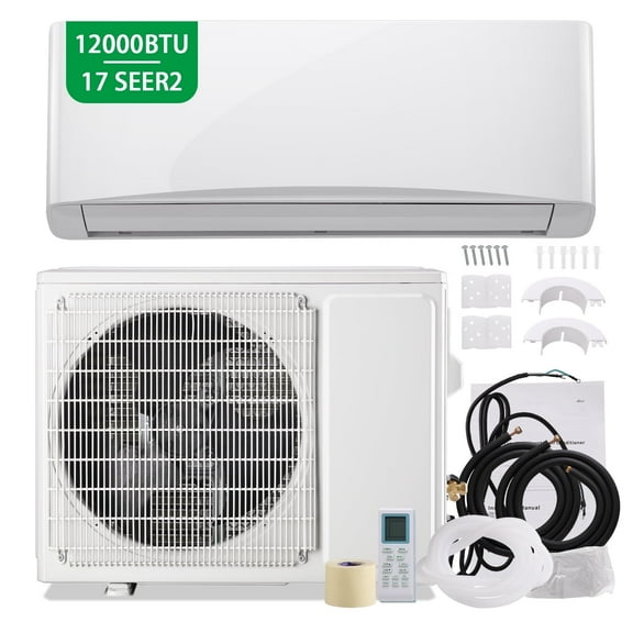 9000 BTU Mini Split Air Conditioner & Heater, 17 SEER2 Energy Saving ...