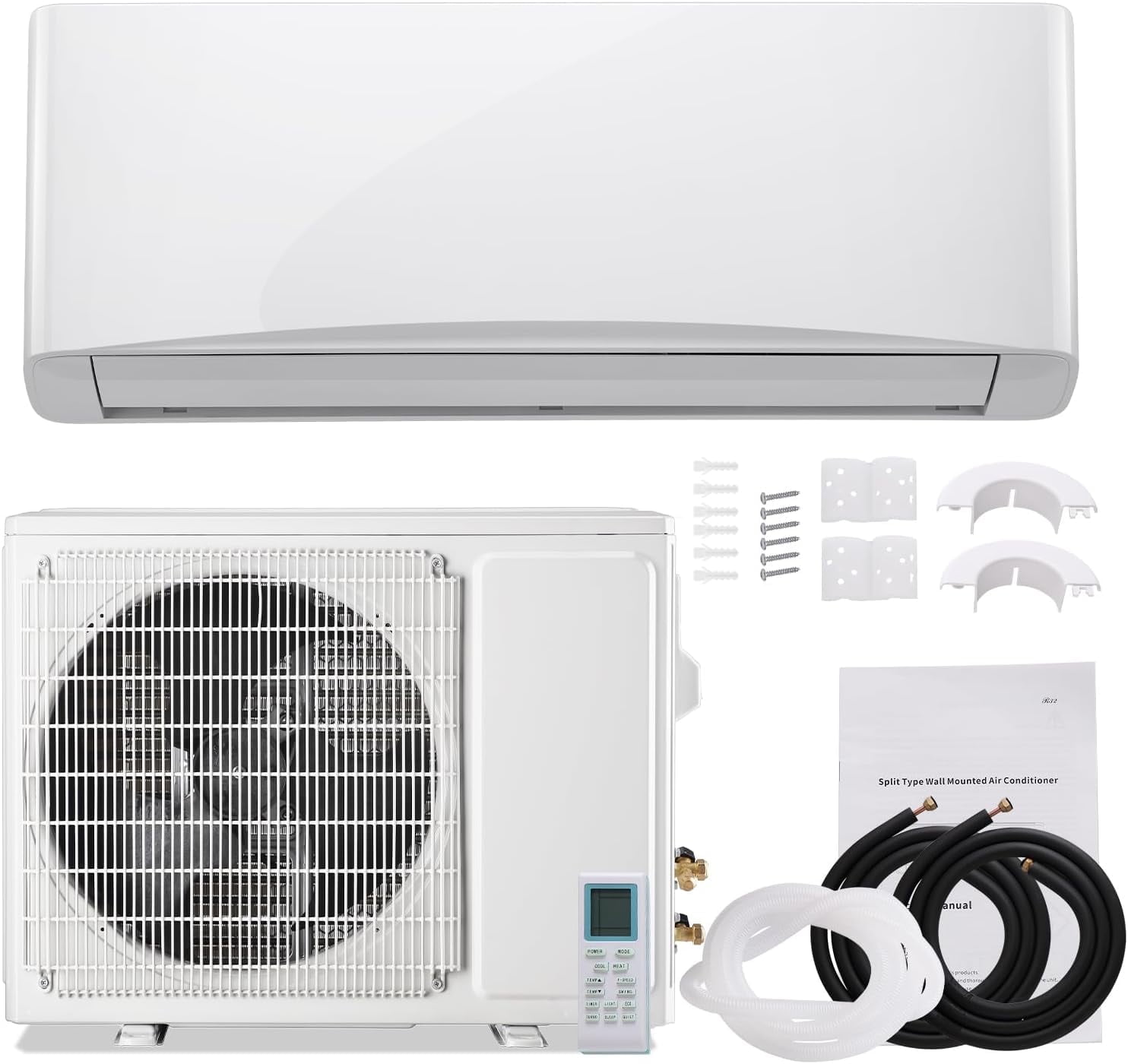 12000BTU Mini Split Air Conditioner& Heater, 19 SEER2 Energy Saving ...
