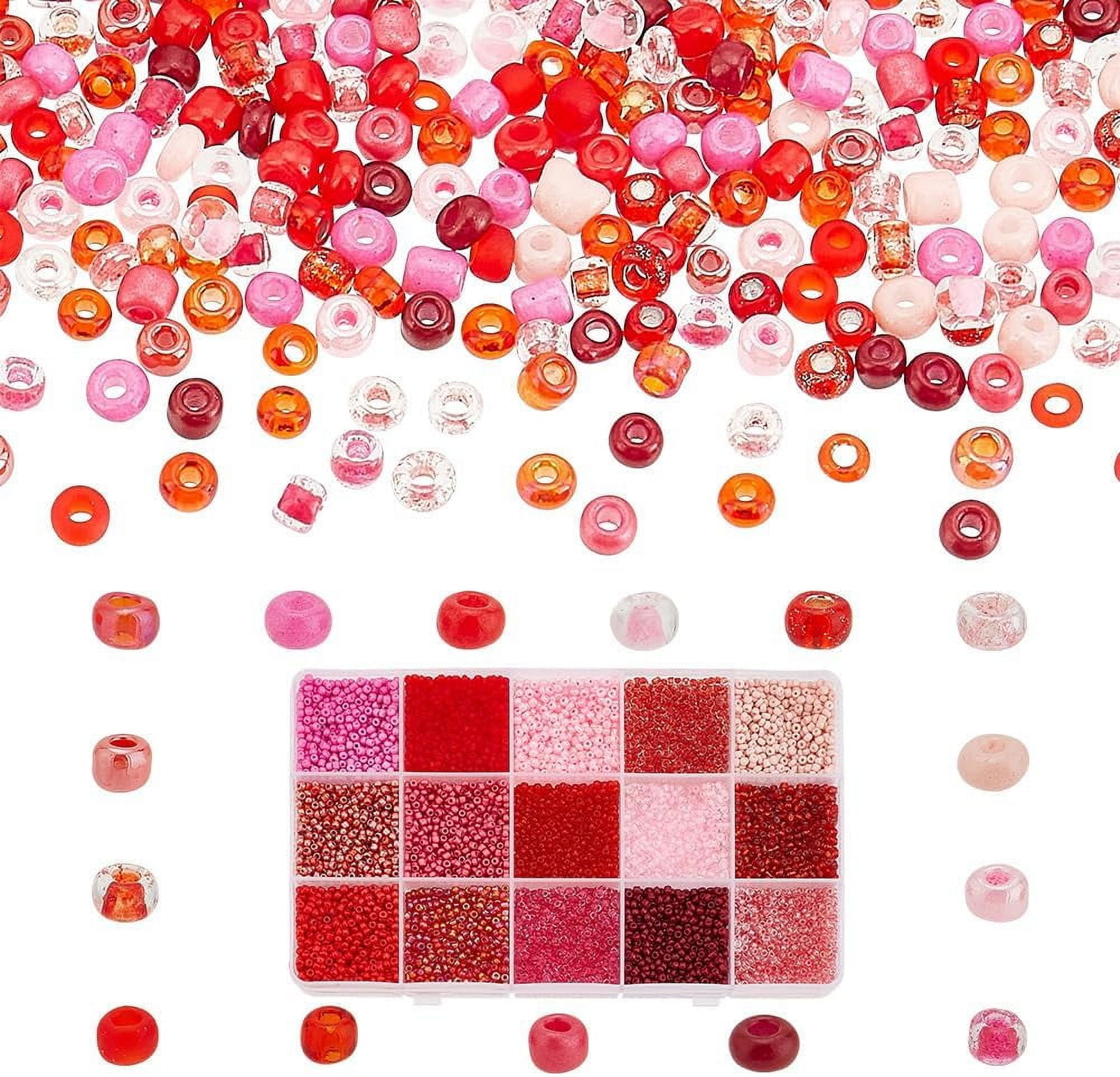 12000Pcs 1.5mm 15 Colors Glass Little Beads Baking Paint Inside ...