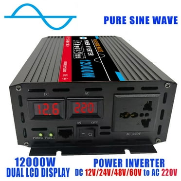 SHANNA 4000W Power Inverter, DC to AC Pure Sine Wave Solar Converter ...