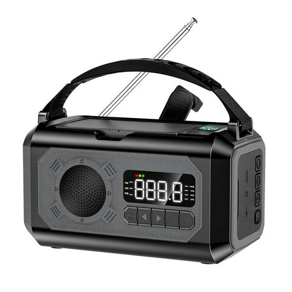 12000mAh Emergency Radio Multifunction Radio Hand Crank Solar AM/FM ...