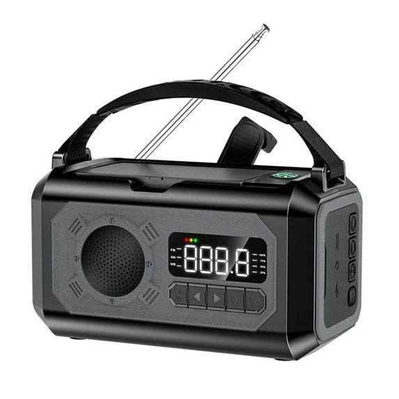 12000mAh Weather Alert Radio Solar Hand Crank Multifunction Radio ...